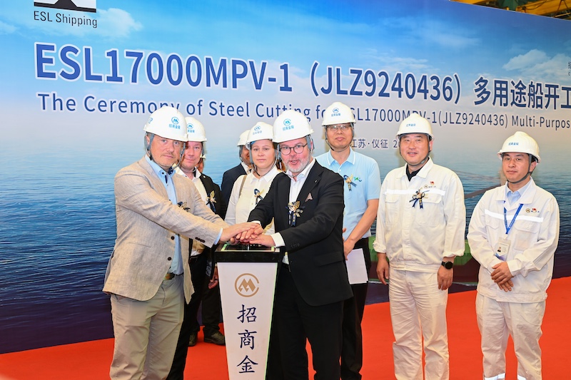 Steel-cutting ceremony marks construction of first Green Handy