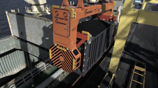 Containerized coal movements made easy with Container Rotation Systems